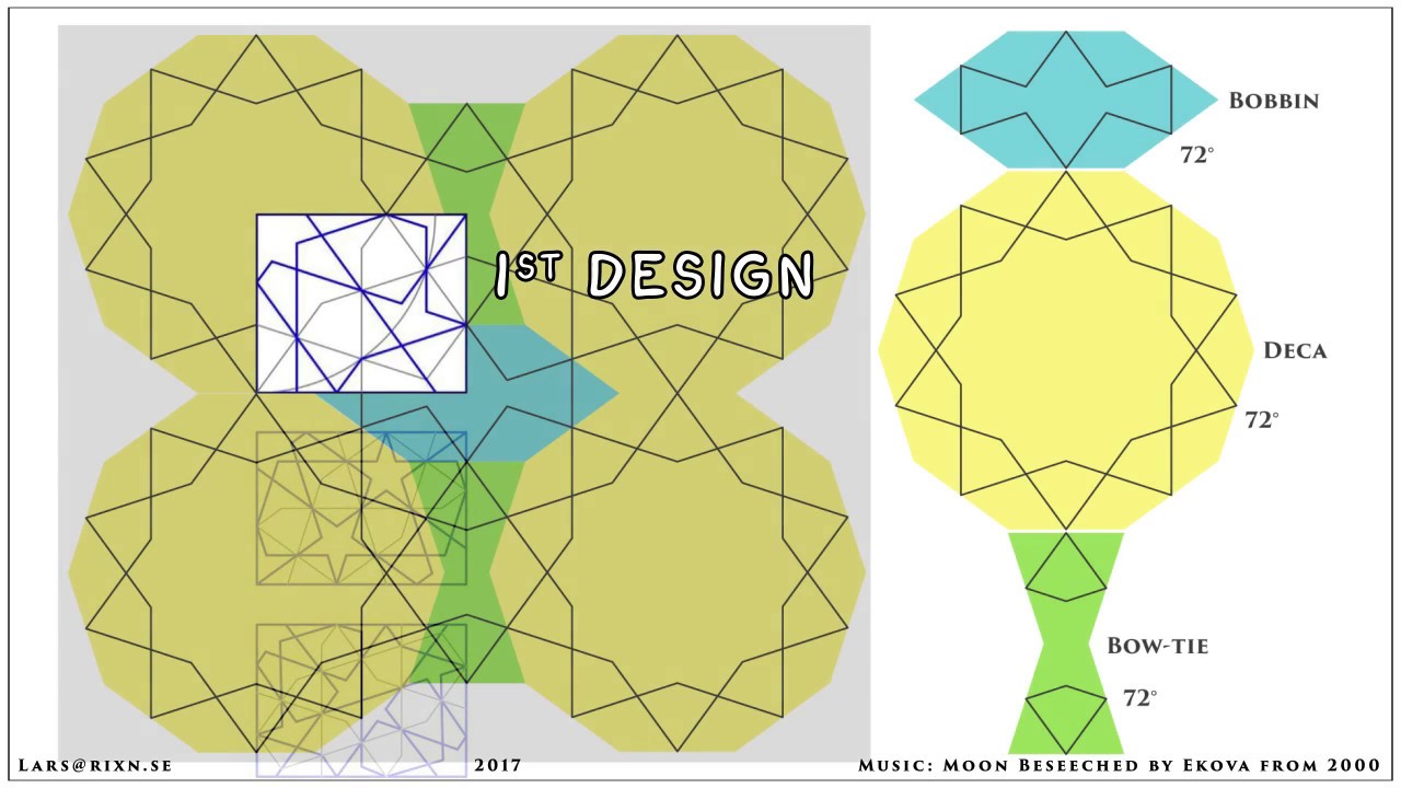 Tiling 5 Girih patterns - YouTube