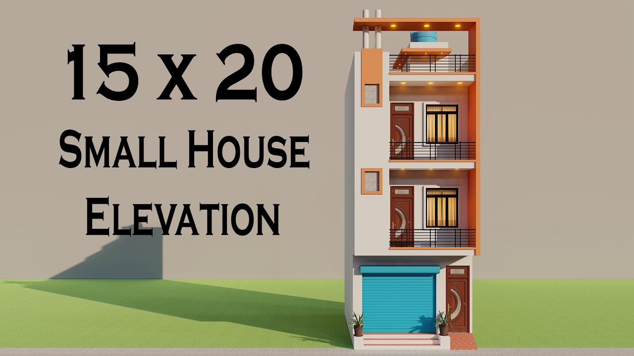Small Shop With Rental House Design,15x20 निचे दुकान ऊपर मकान का नक्शा ...
