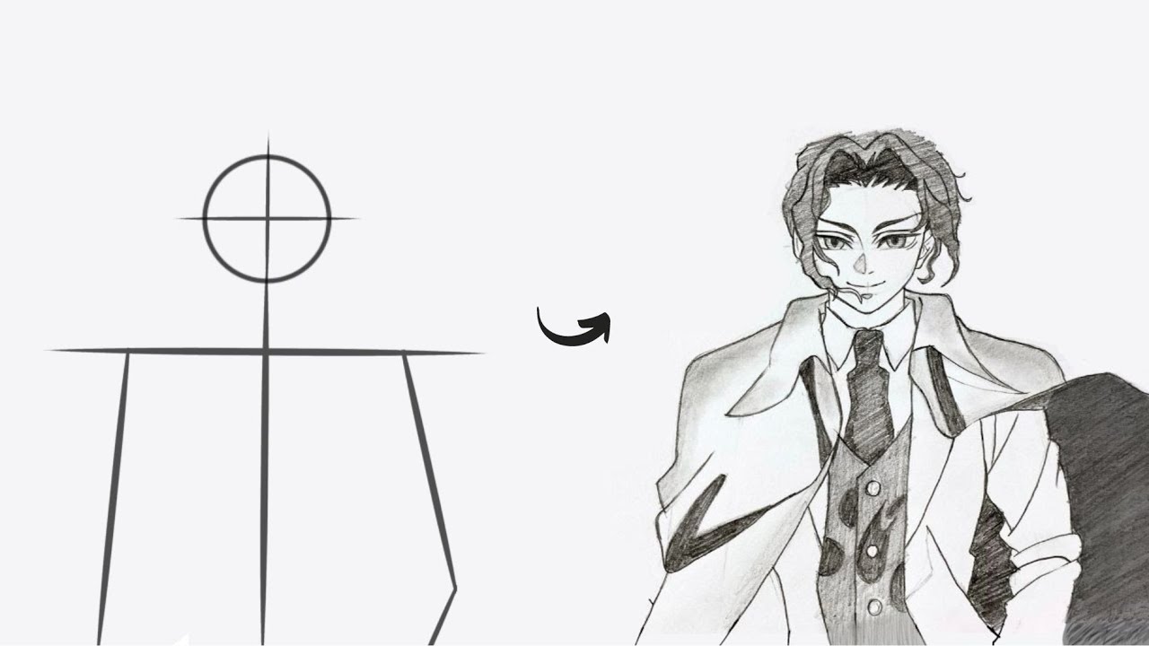 How to draw Kibutsuji Muzan Easy | Step by Step | Demon Slayer - YouTube