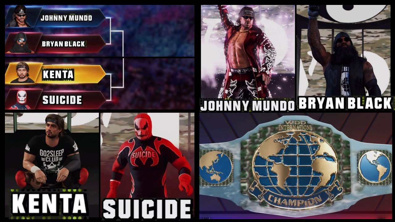WWE 2K23 Johnny Mundo Bryan Black Kenta Suicide WDD International ...