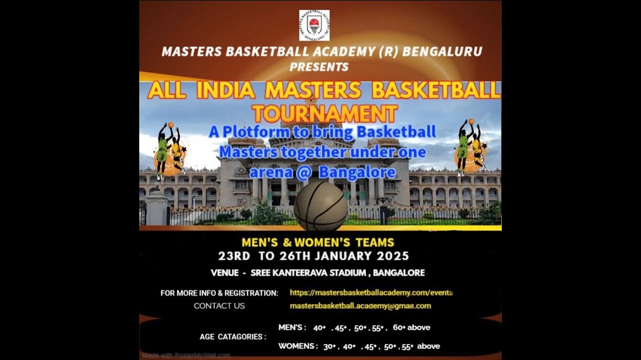 Opening Ceremony of ALL INDIA MASTERS BASKETBALL TOURNAMENT 2025 - YouTube