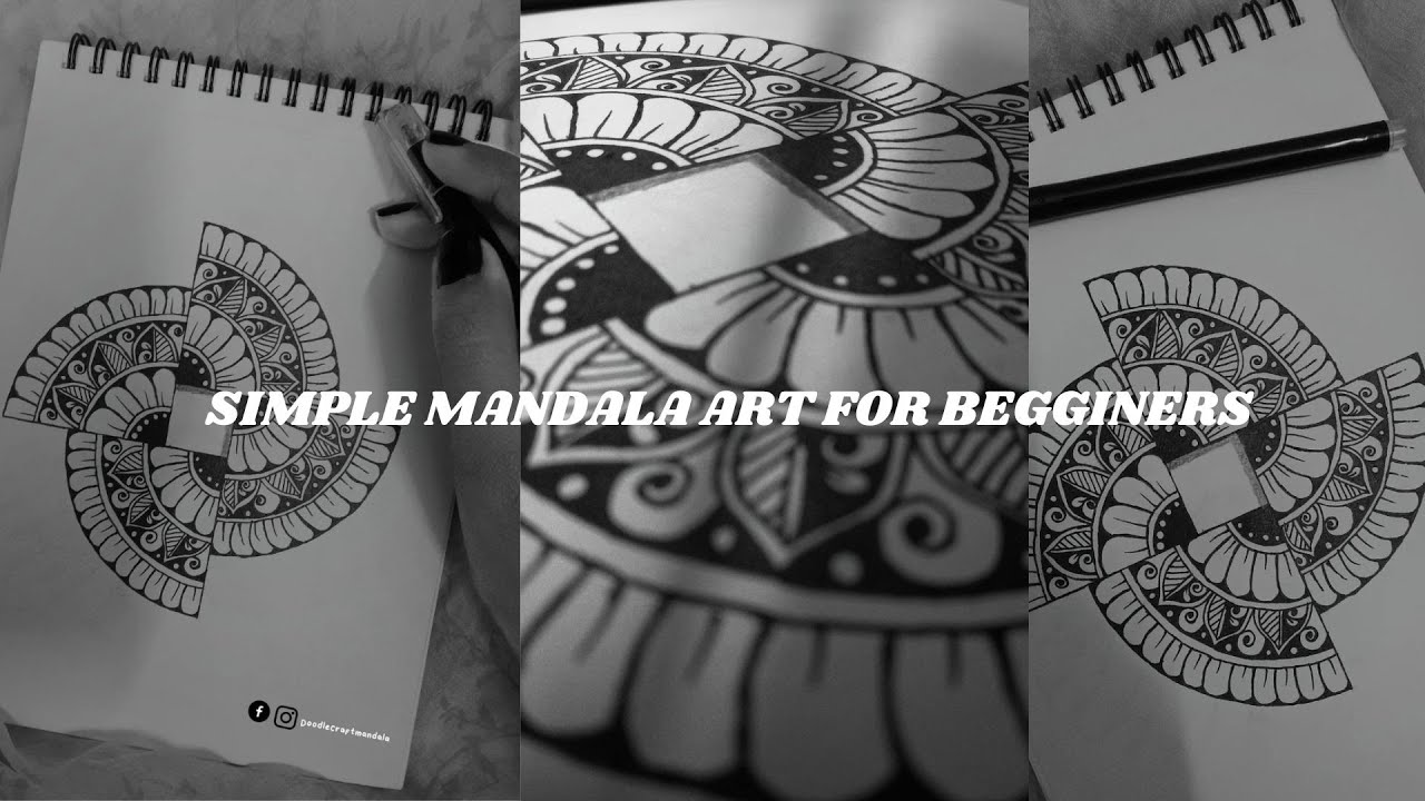 DRAW A SIMPLE MANDALA ART WITH ME 🎨🌸 || EASY MANDALA FOR BEGINNERS ...