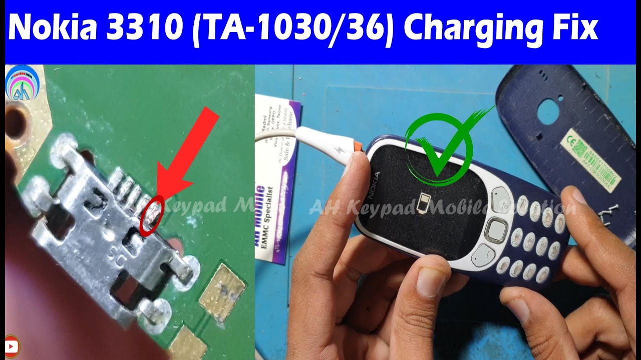 Nokia 3310 (TA-1030/1036) Charging Ways Jumper Jack Connector - YouTube