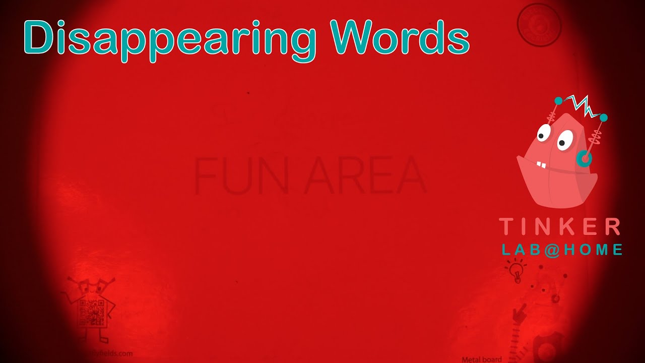 Disappearing words | Junior Tinker Lab at Home - YouTube
