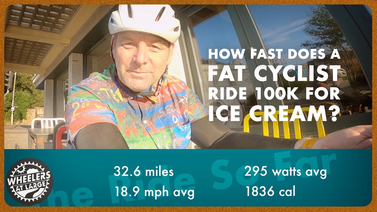 How Fast Does A FAT Cyclist Ride 100km For Ice Cream? | Bike Check ...