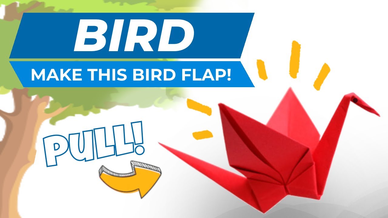 How To Make a Paper Flapping Bird Step-by-Step - Easy Origami Crafts ...