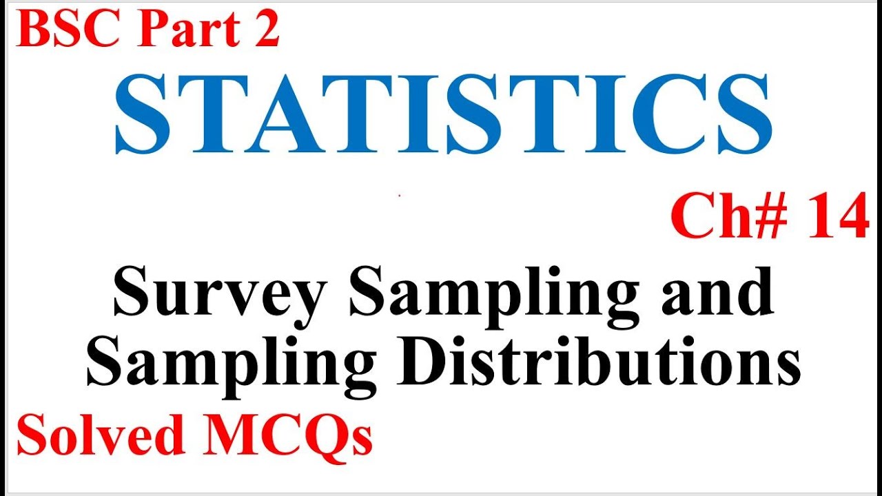 BSC Part 2 | STATISTICS | Chapter# 14 | Solved MCQS | Answers ...