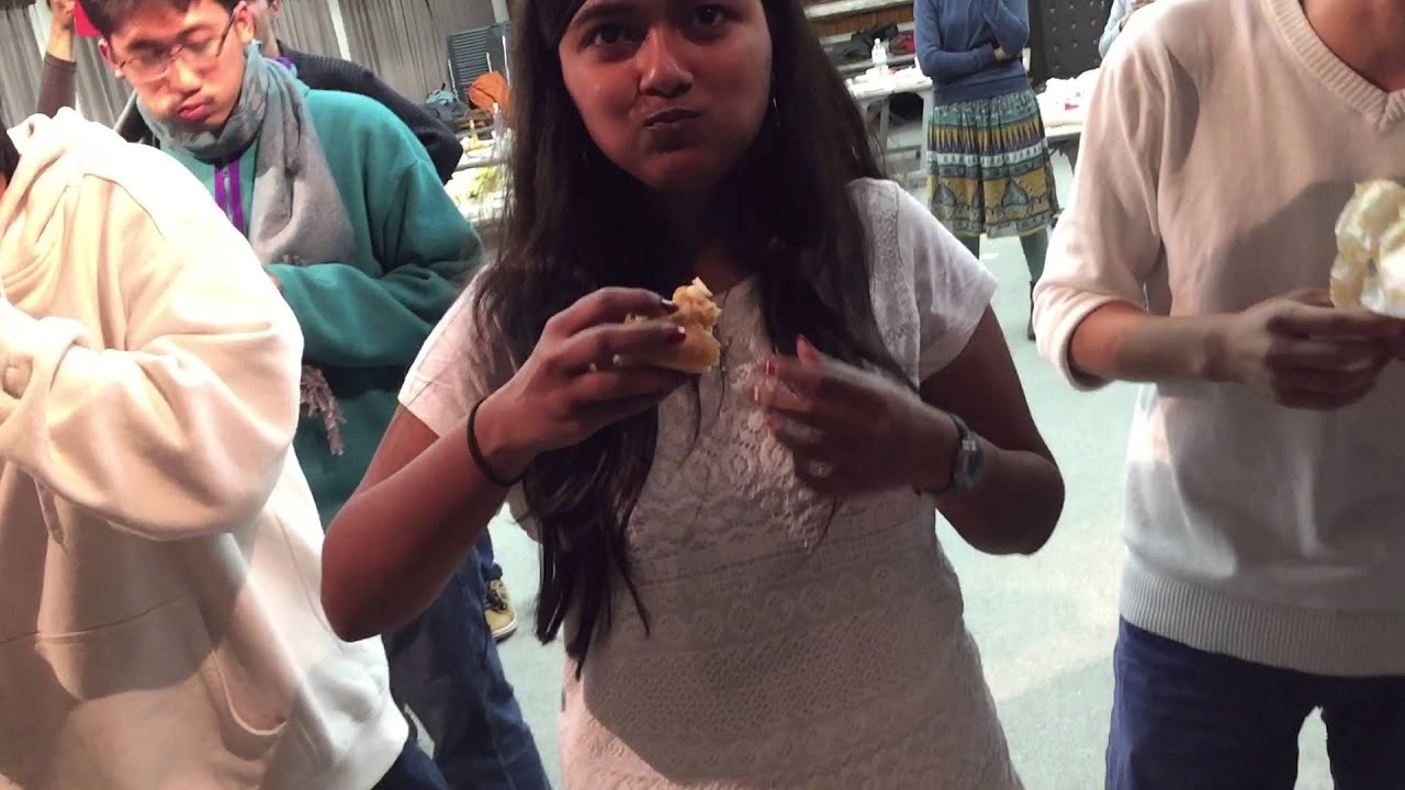 Burger Eating contest at Year end party - YouTube