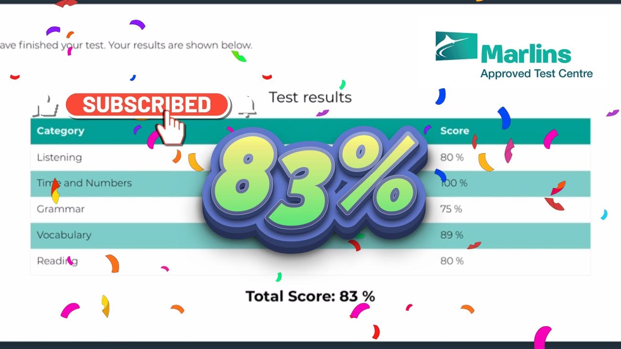 Marlins Test For Seafarer Score 83% - YouTube