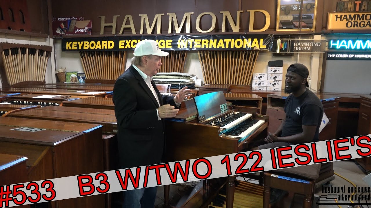 #533 SOLD to Donald. Hammond B3 with two Leslie 122 speakers - YouTube