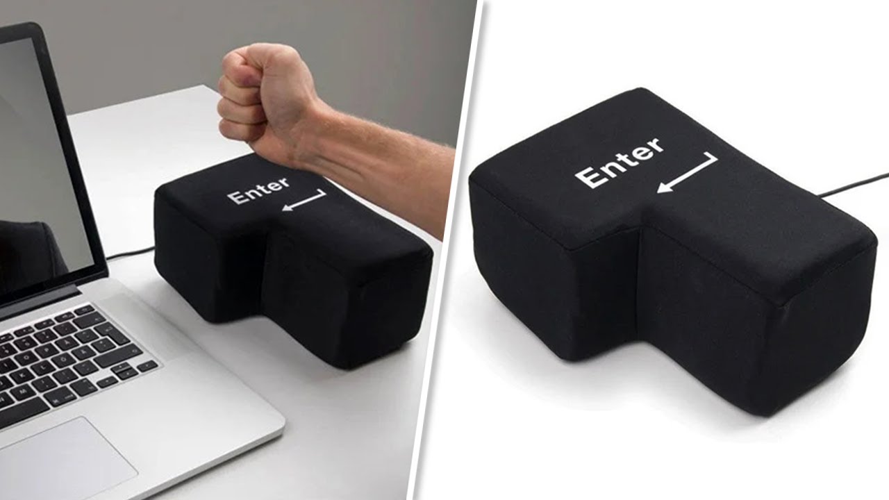 Diese riesige Enter Taste ist ein Traum Gadget für Stress Relief - YouTube
