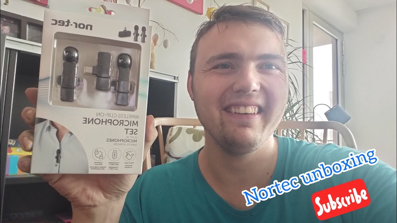 Nor-tec wireless clip on microohone set unboxing - YouTube