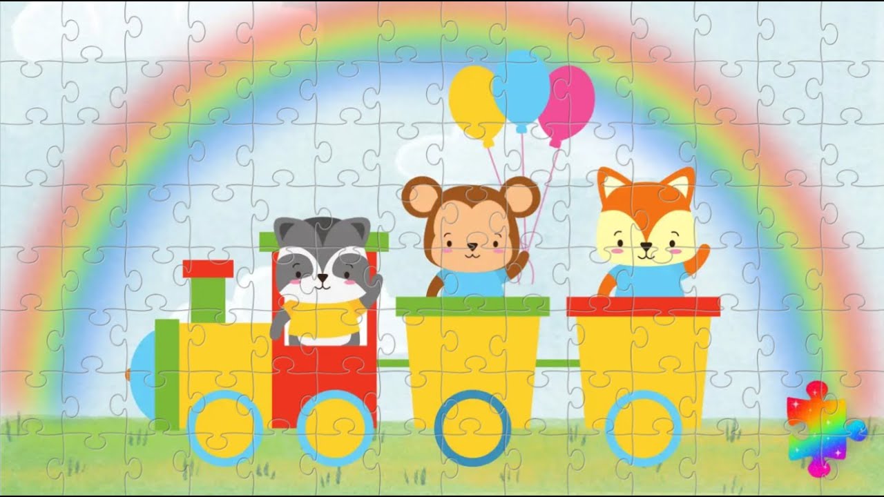 Animal Train Fun - Jigsaw Puzzles for Kids - Puzzle Planet - YouTube