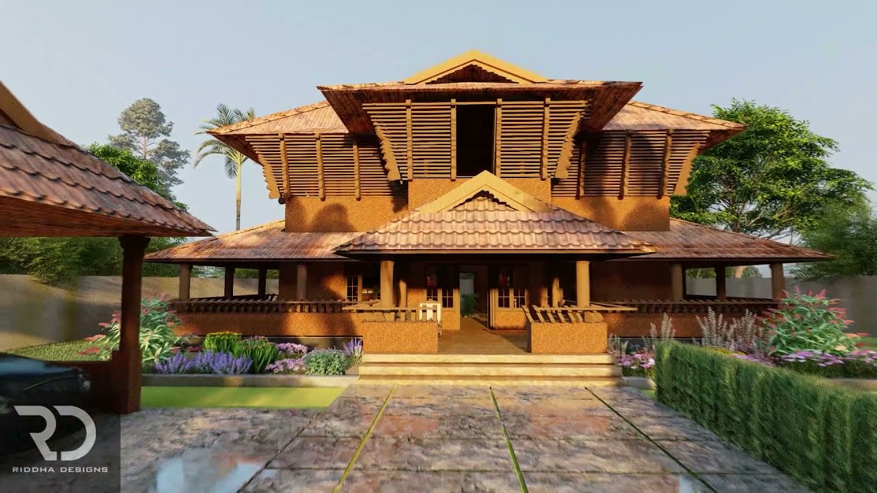 വീണ്ടും ഒരു നാലുകെട്ട് | Kerala Home Tour | Lumion 3d Animation ...