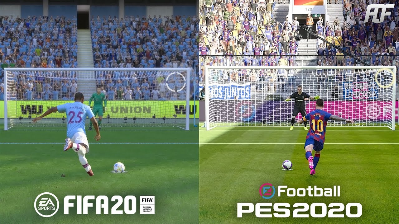 FIFA 20 vs PES 2020 | Penalty Kicks Comparison - YouTube