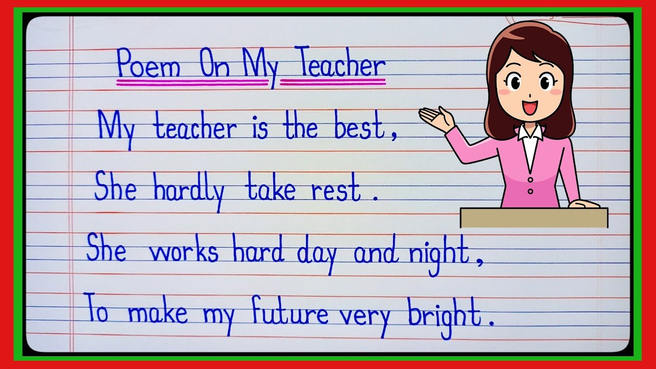 Poem On Teachers Day In Englishl शिक्षक दिवस पर कविता l Teachers Day ...