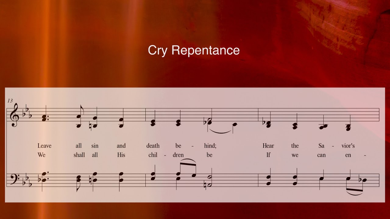 Cry Repentance - an original hymn - YouTube