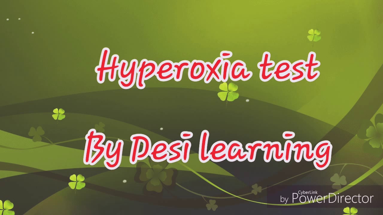 Hyperoxia test - YouTube