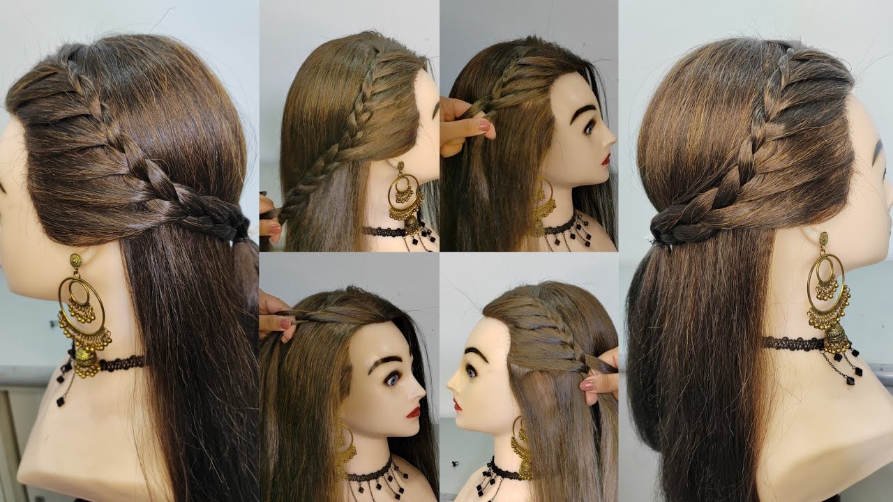 How to make front french braid for beginners front french hairstyle ...