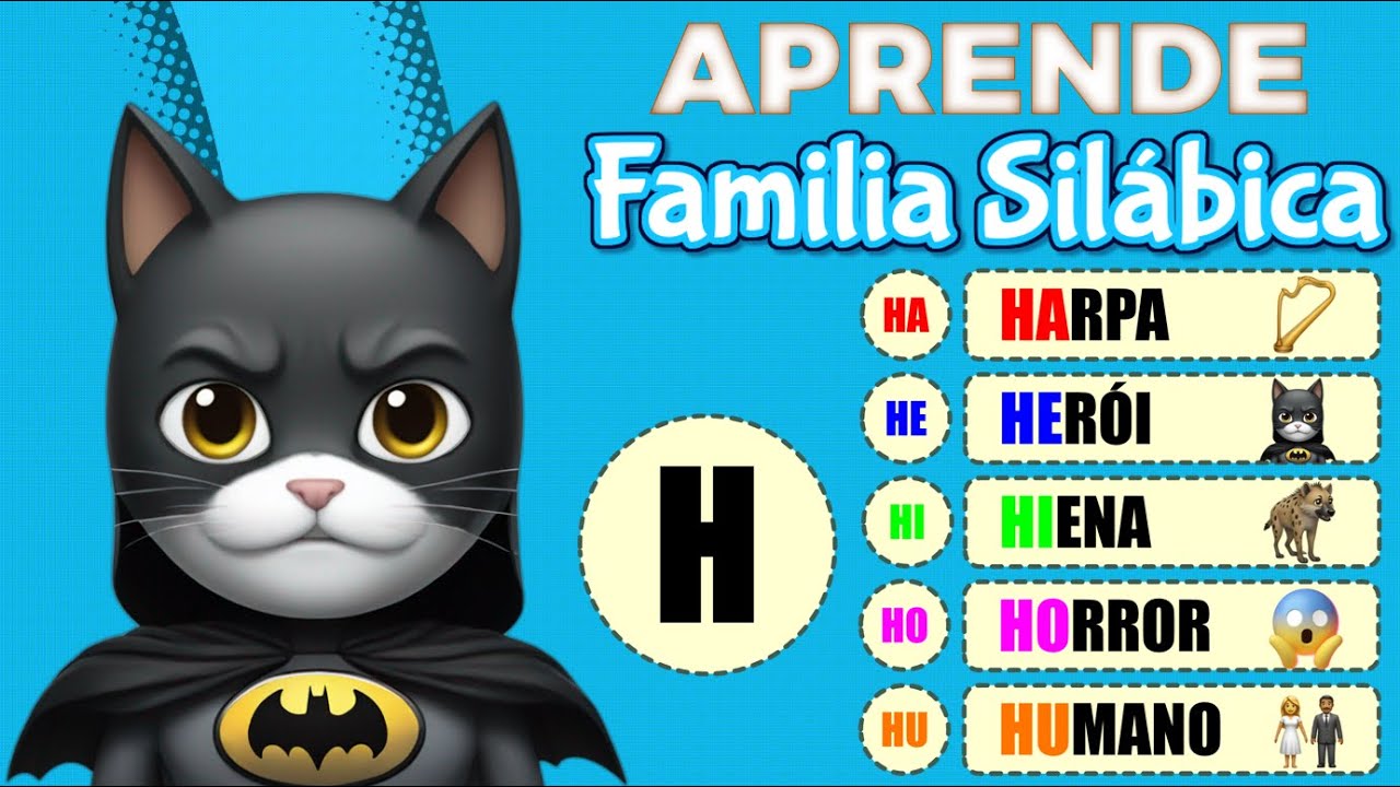 FAMILIA SILÁBICA do H - Ha He Hi Ho Hu #alfabeto #videoeducativo - YouTube