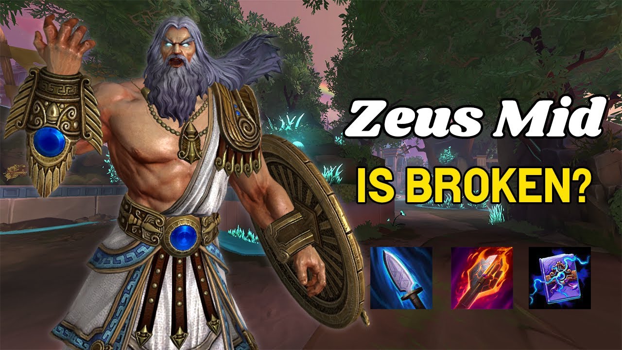 ZEUS IS BROKEN WITH THE META BUILD!!! Smite Ranked Conquest Zeus Mid ...