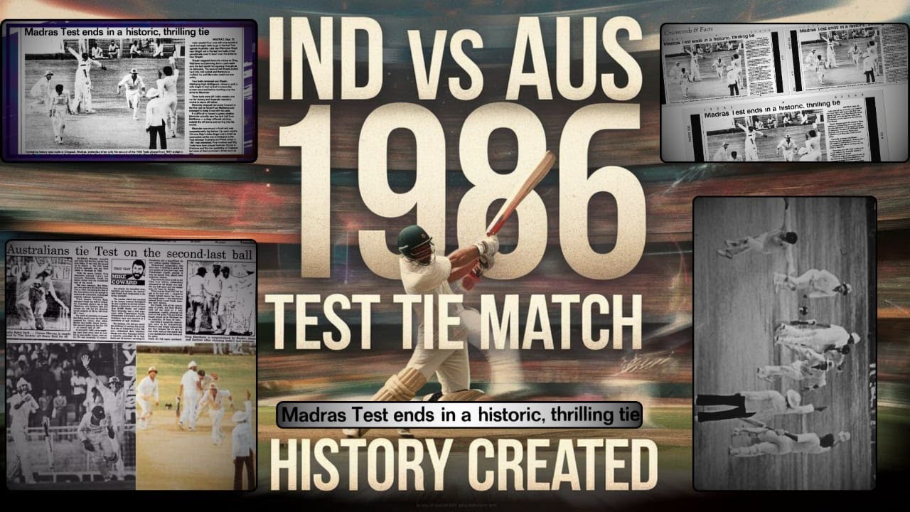 India vs Australia 1986 Test: A Historic Tie Match That Changed Cricket ...