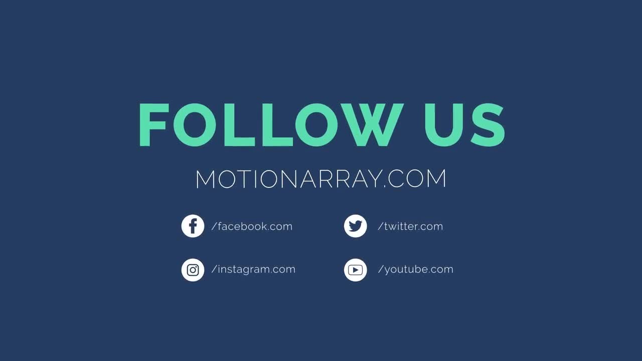 Social Outro (2 versions) Motion Graphics Templates - YouTube