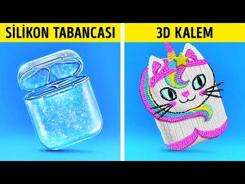 3D KALEM VE SİLİKON TABANCASIYLA YAPILAN EL İŞLERİ || 123 GO! GOLD İlginç Takı Yapma Yolları