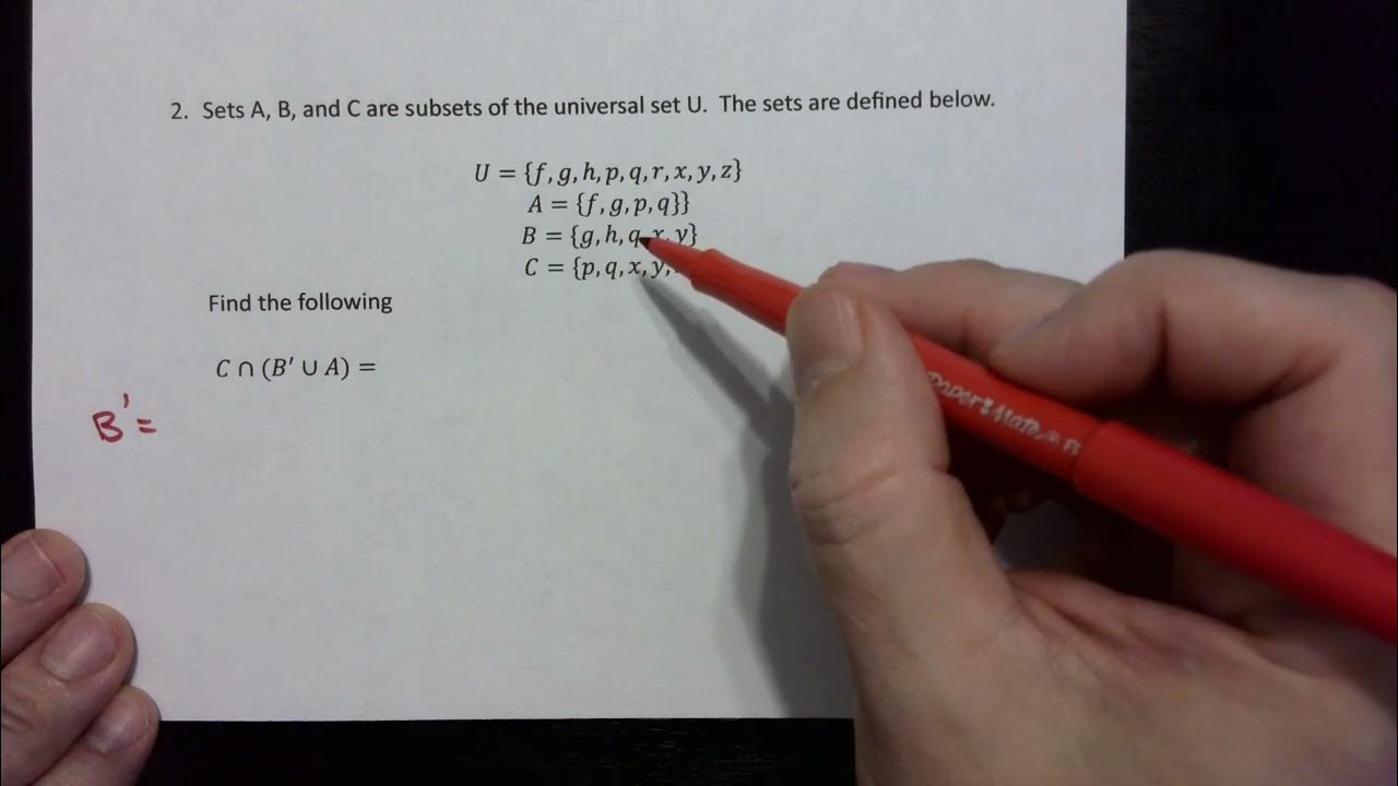 Unions, Intersections, and Complements Involving 3 Sets - YouTube