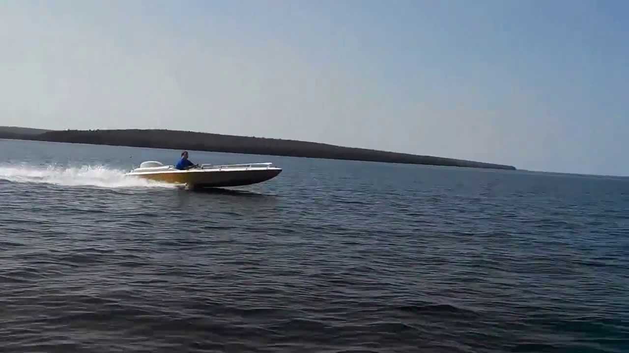 Datsun 16 Jet Boat Rockin Lake Superior Apostle Islands - YouTube