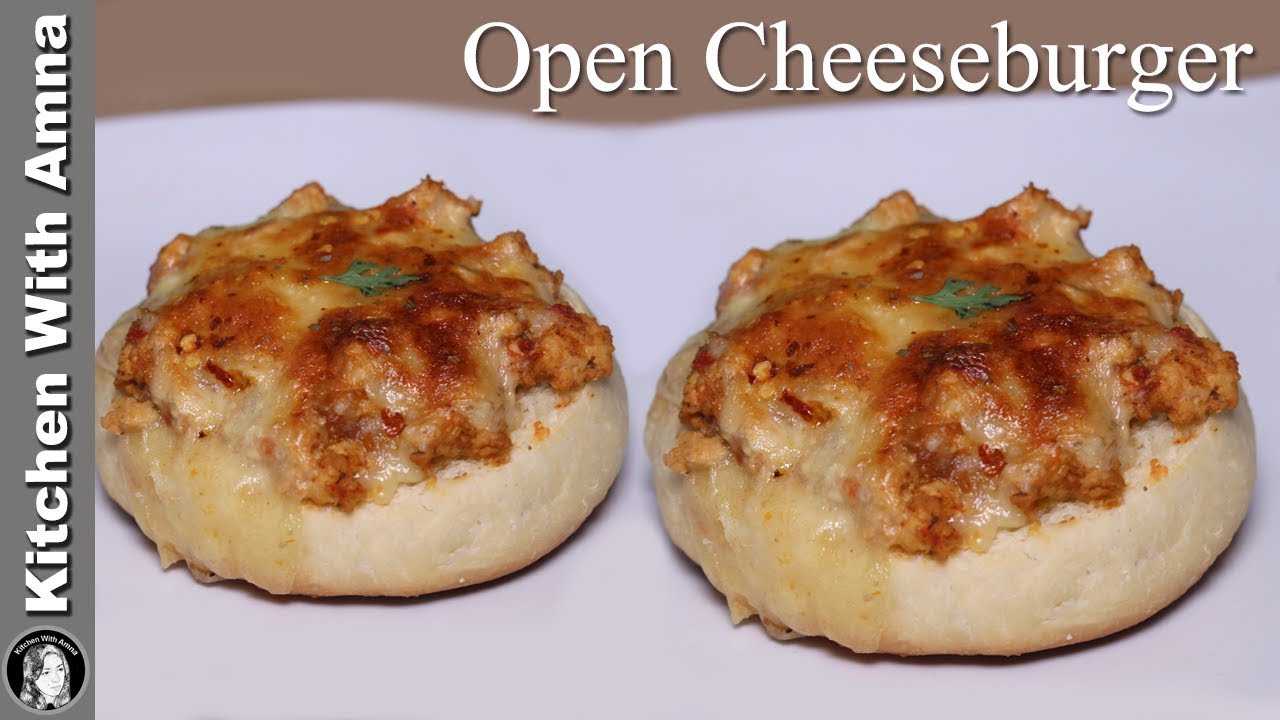 Open Cheese Burger Recipe Without Oven | Chicken Burger Recipe ...