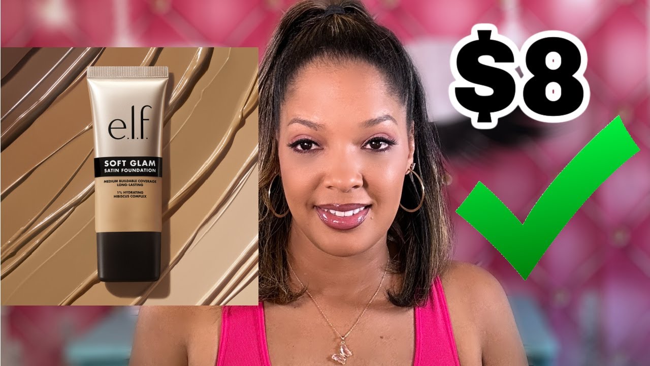 NEW $8 ELF Soft Glam Satin Foundation Review and Try On - YouTube