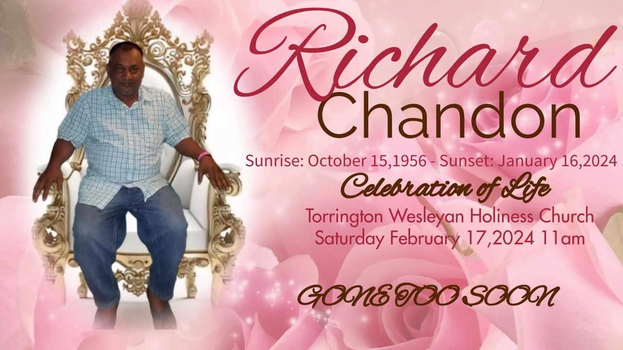 Funeral Service for the late Richard “Richie” Chandon - YouTube