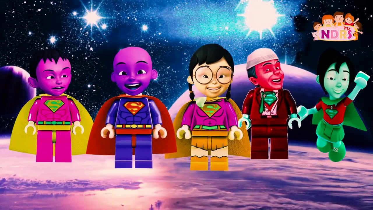 UPIN IPIN Fusion With SUPERMAN LEGO Finger Family Songs Learning Colors ...