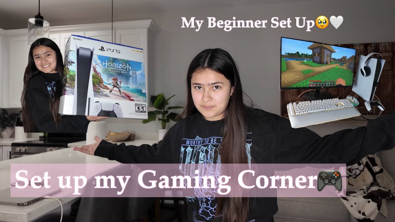 SET UP MY NEWBIE PS5 GAMING CORNER WITH ME!! - YouTube