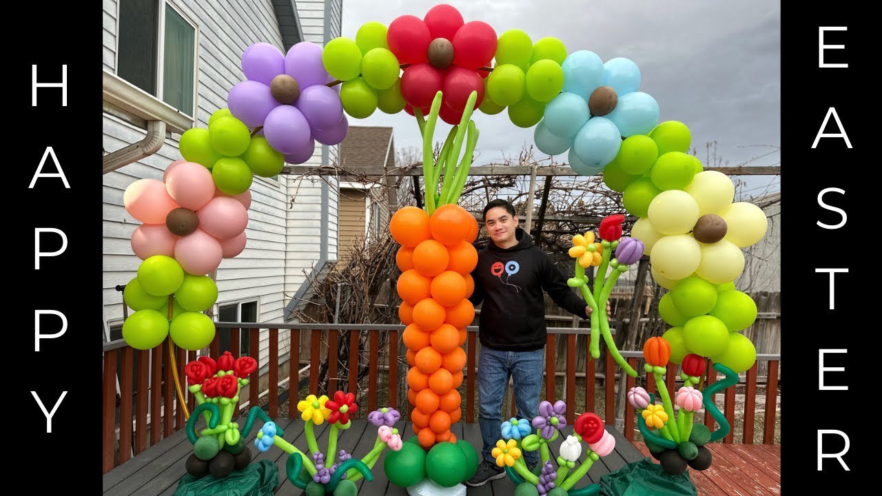 Easter Egg Hunt - Balloon Set-up - Happy Easter Everyone ️🥕🌼🎈🌷😊 - YouTube