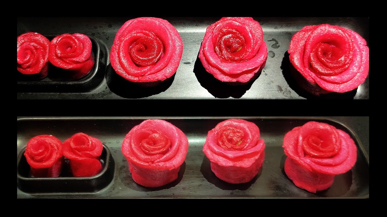 Rose Barfi Recipe | Rawa Rose burfi | Dry fruit stuffed burfi | Ganesh ...