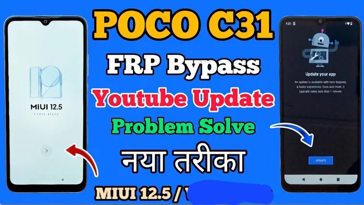 Poco c31 unlocking and hard reset frp pattern pin password Google ...