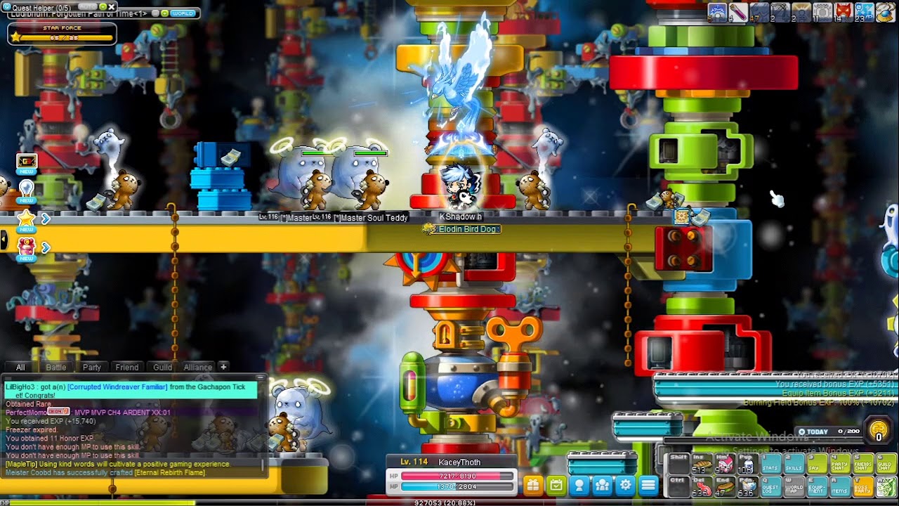 MapleStory [Ludibrium] Levelling from 112 to 118 in 30 minutes ...