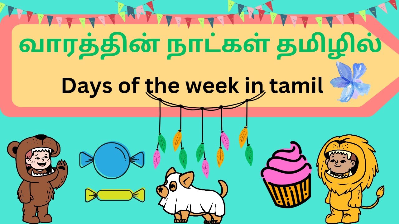வாரத்தின் நாட்கள்|ஏழு நாட்கள்|எழுத்துக்கூட்டலுடன்|Days of the week ...