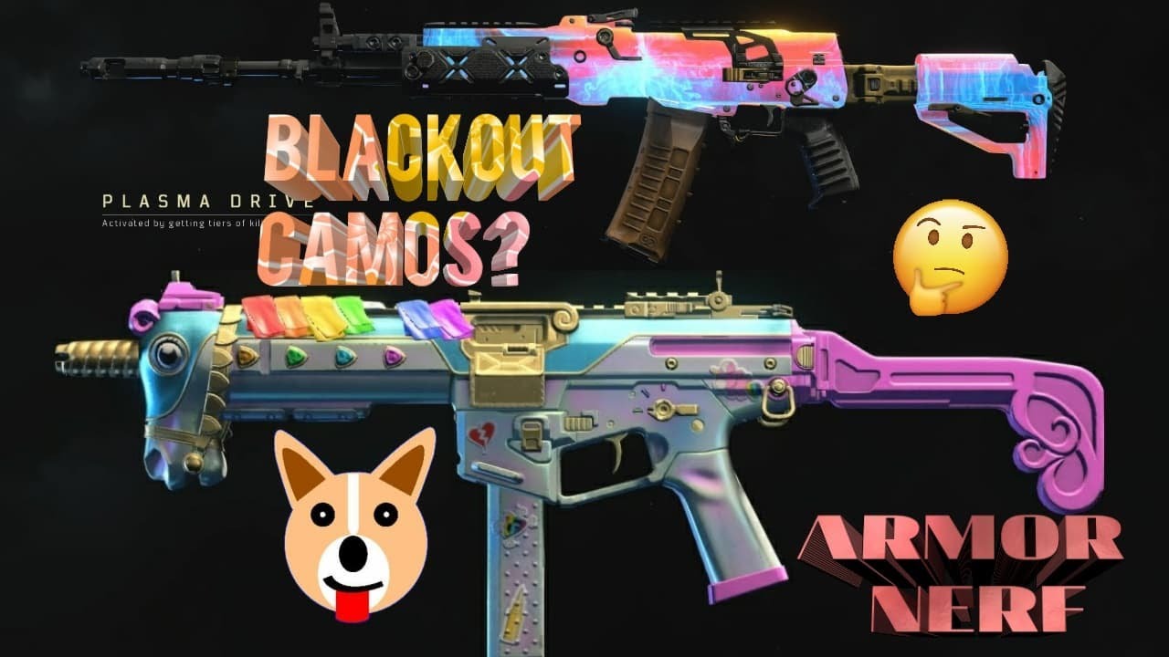 BLACKOUT GUN CAMOS NEW SKINS ARMOR NERF PATCH | BLACK OPS 4 PS4 - YouTube