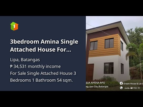 3bedroom Amina Single Attached House For Sale in Next Asia Lipa - YouTube
