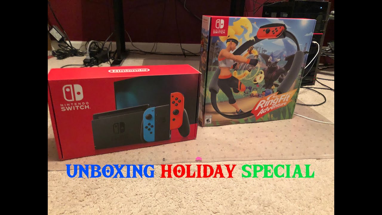 Unboxing the New Nintendo Switch Model and Ring Fit Adventure | Happy ...