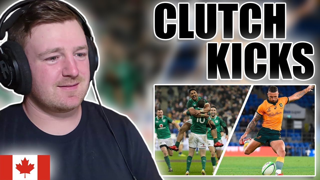 HOCKEY FAN REACTS: Clutch Last Play Winning Kicks in Rugby by Andrew ...