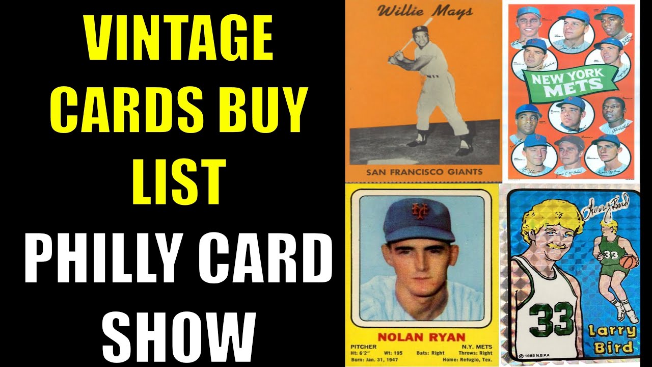 My Vintage Baseball Card Plan for the Philly Card Show - YouTube