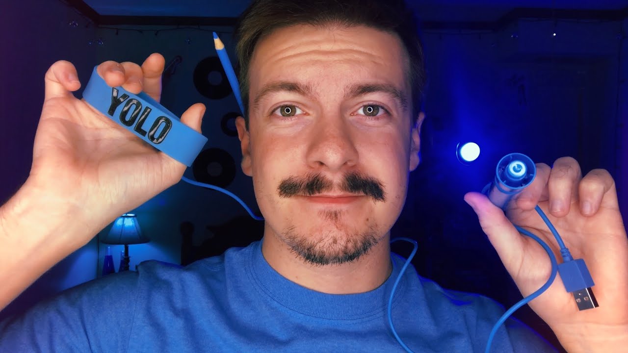 [ASMR] Light Blue ASMR Triggers | Visual ASMR Triggers - YouTube