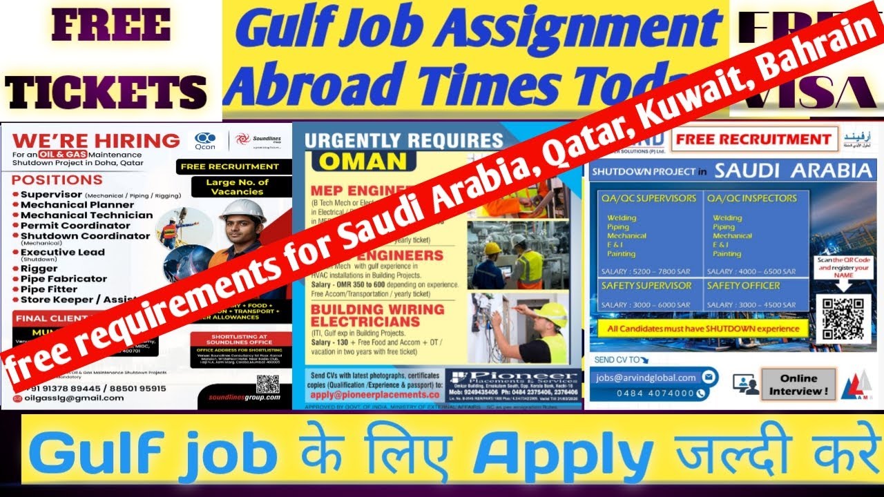 Urgently Requirements For Reputed Company In Kuwait 🔥 Gulf Job Vacancy ...