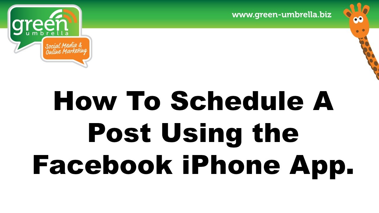 Facebook - How to Schedule A Message Using the iPhone App - YouTube