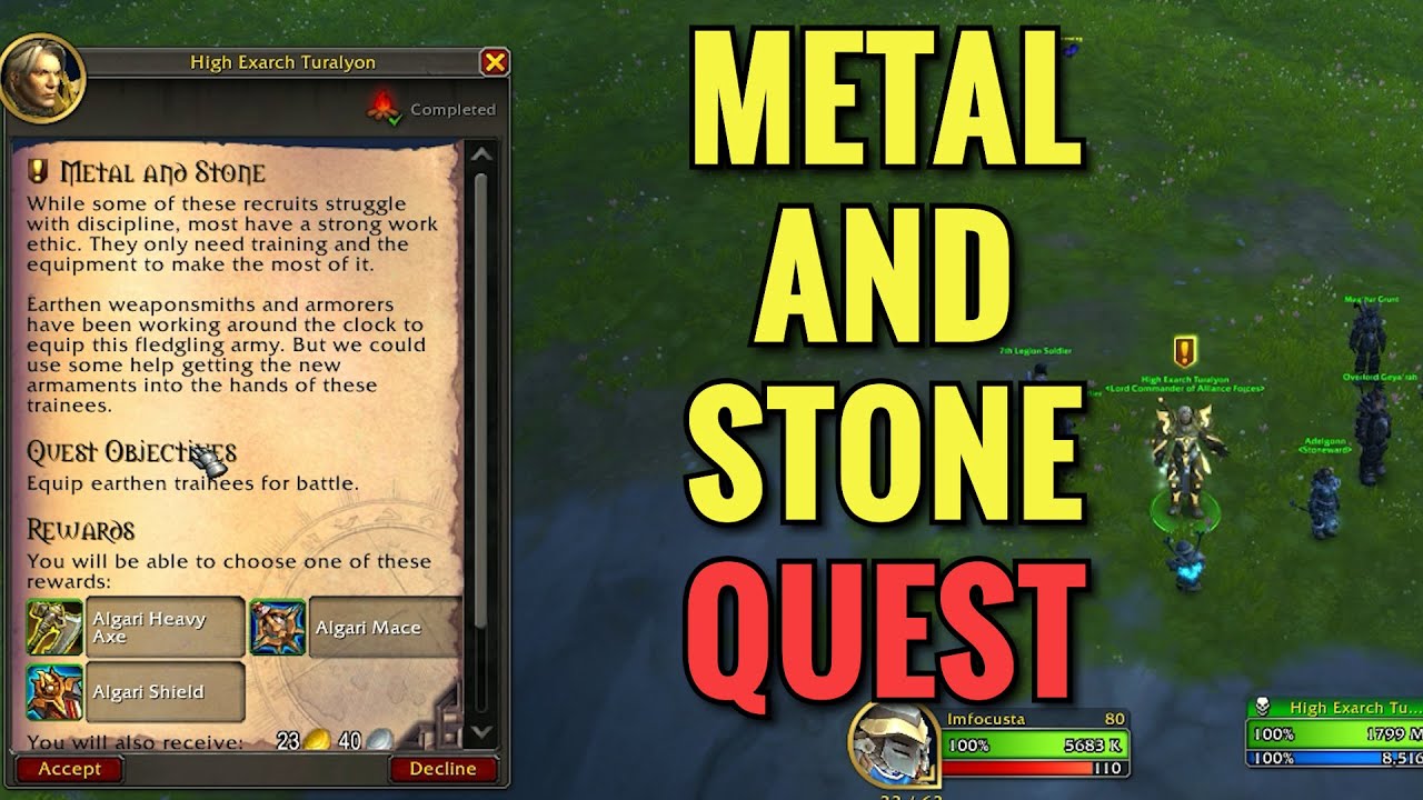 Metal And Stone Quest (WoW TWW) - YouTube