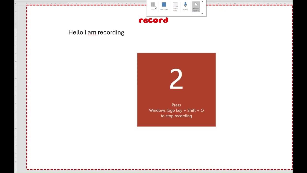 How to record your screen using MS PowerPoint - YouTube